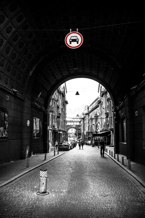 Only for walk editorial photo. Image of alley, city - 119771486