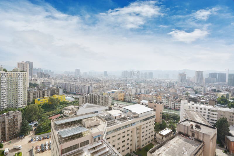 View of kunming city editorial photography. Image of green - 64284897