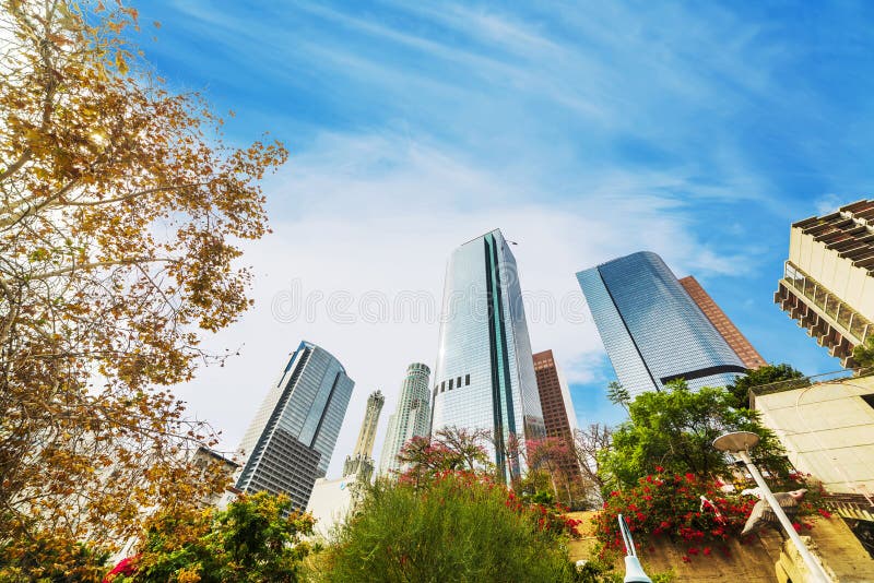 Downtown Los Angeles on a Clear Day Editorial Stock Photo - Image of ...