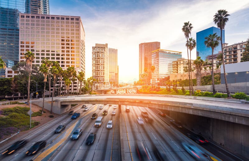 Los Angeles Traffic stock image. Image of lane, lights - 3213745