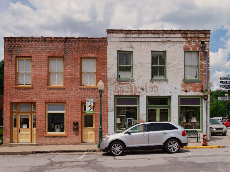 Downtown Main Street in Weston, MO Editorial Photography - Image of ...
