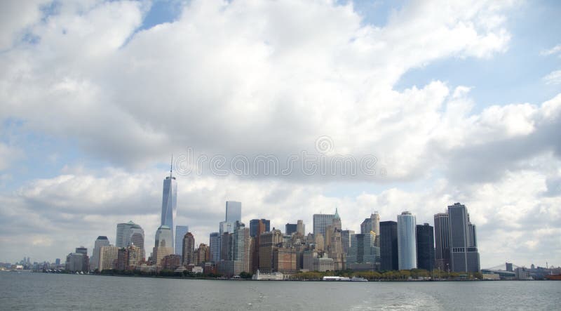Downtown Manhattan from the Bay Editorial Photography - Image of island ...