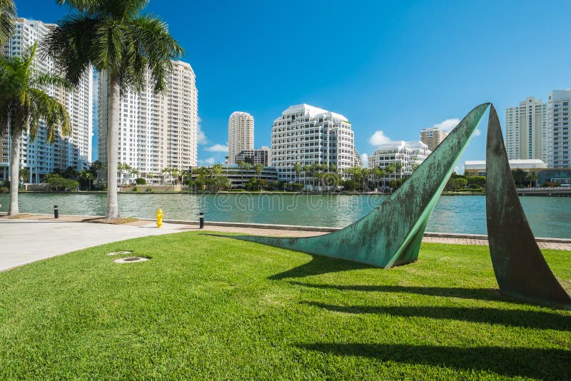Downtown Miami stock photo. Image of promenade, metropolis - 35853296
