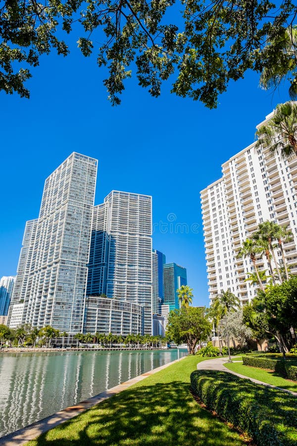 Downtown Miami stock image. Image of skyline, condo, florida - 49569931