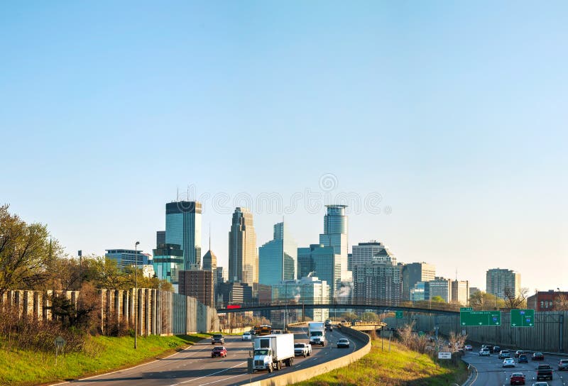 Downtown Minneapolis, Minnesota Stock Photo - Image of exterior, tower ...