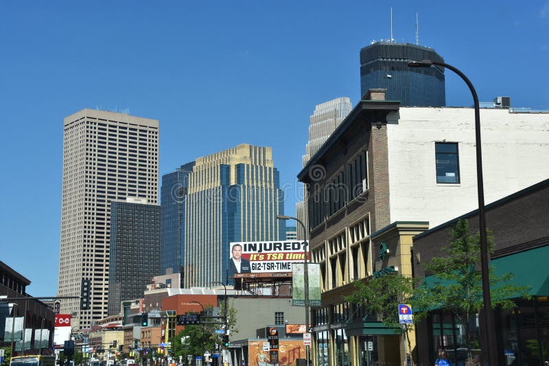 Downtown Minneapolis in Minnesota Editorial Photo - Image of interstate ...