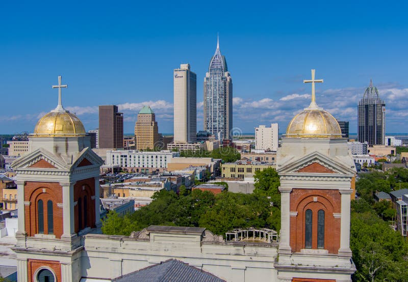 The Downtown Mobile, Alabama Skyline in April of 2021 Editorial Stock ...
