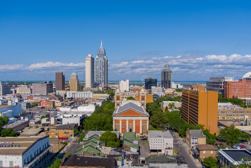 The Downtown Mobile, Alabama Skyline in April of 2021 Editorial ...