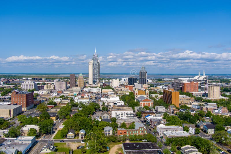 The Downtown Mobile, Alabama Skyline in April of 2021 Editorial Image ...