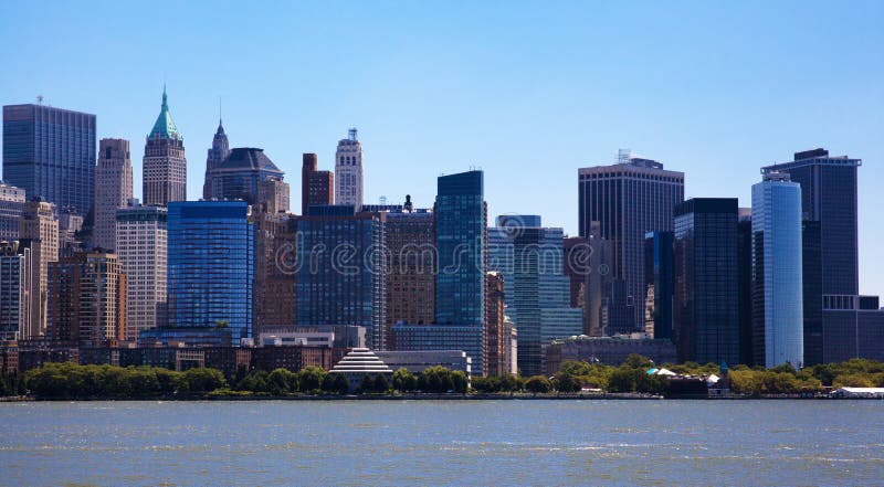 Downtown New York City Skyline Stock Photo - Image of park, daytime ...