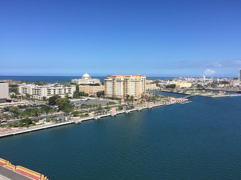 Downtown Old San Juan stock photo. Image of view, ocean - 61417332