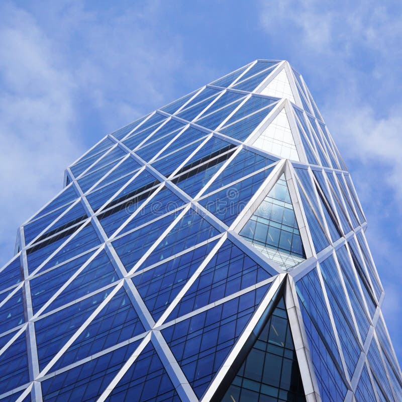 Downtown, Part of a Skyscraper Close-up, Bottom View Stock Image ...