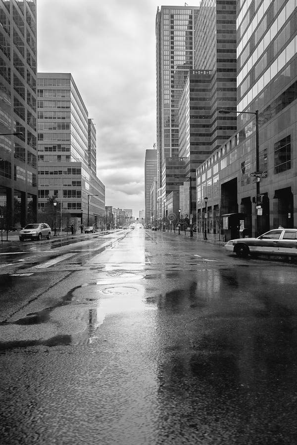 Downtown Philadelphia stock image. Image of calm, rain - 45769041