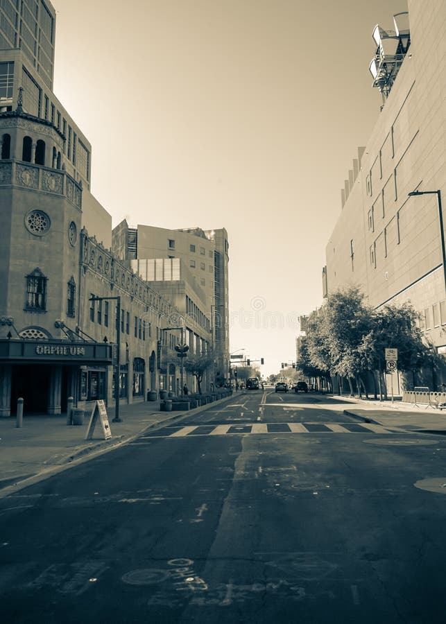 Downtown Phoenix Arizona in Black and White Editorial Photography ...