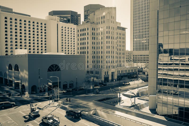 Downtown Phoenix Arizona in Black and White Editorial Photography ...
