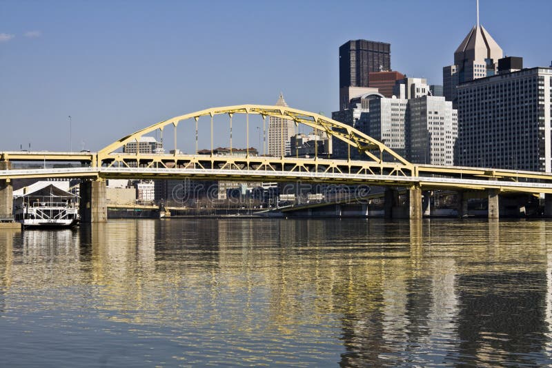 Downtown Pittsburgh Accoss the River Stock Image - Image of ...