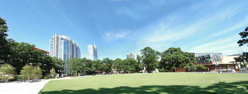 Downtown Raleigh from Moore Square Park Stock Photo - Image of downtown ...