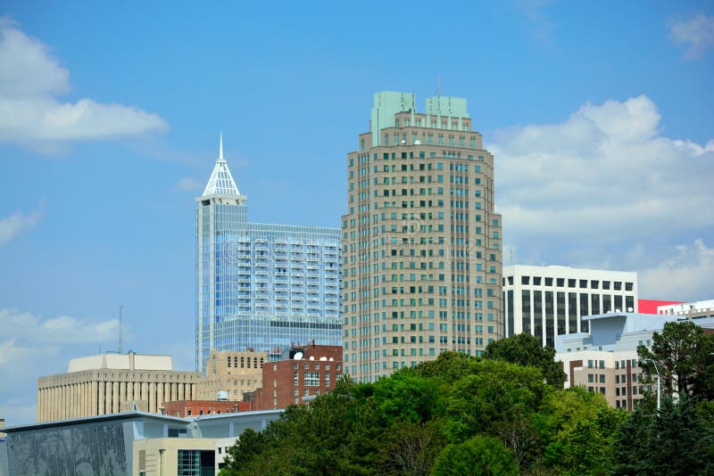 Downtown Raleigh, North Carolina Metro Building Skyline Editorial Stock ...