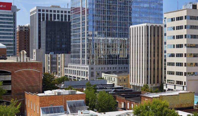 Downtown Raleigh, North Carolina Metro Building Skyline Editorial Stock ...