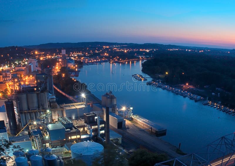 Downtown Red Wing Minnesota with Sunset Stock Image - Image of range ...