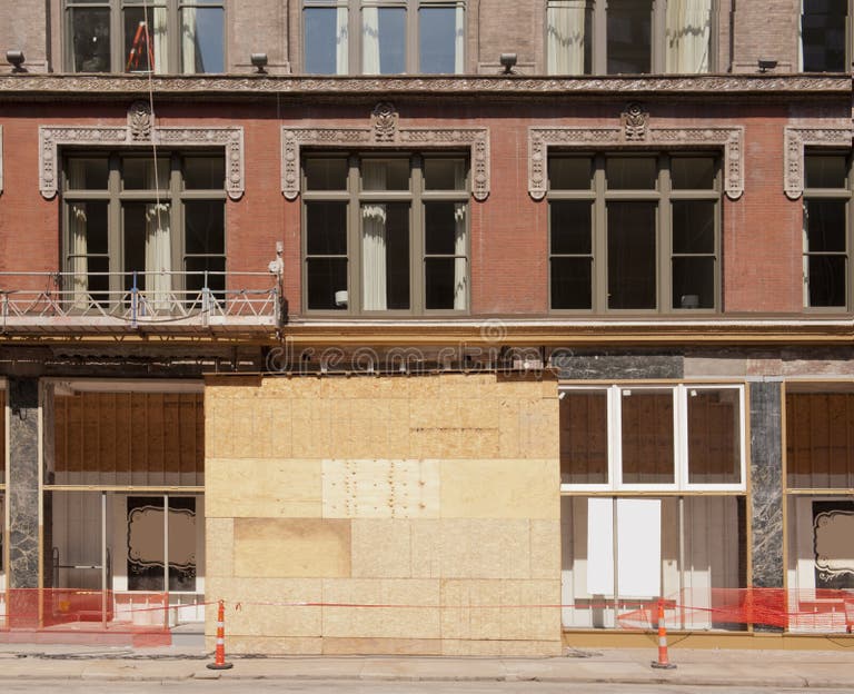 Downtown Renovation stock image. Image of cone, building - 21143203