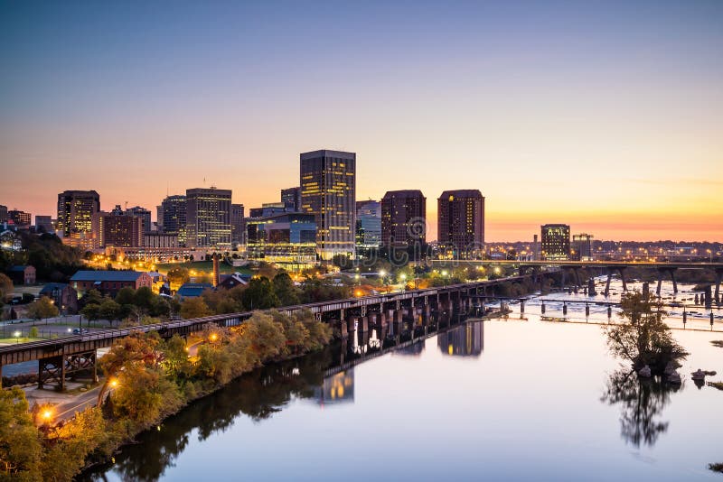 Downtown Richmond Virginia stock photo. Image of skyline - 1553876