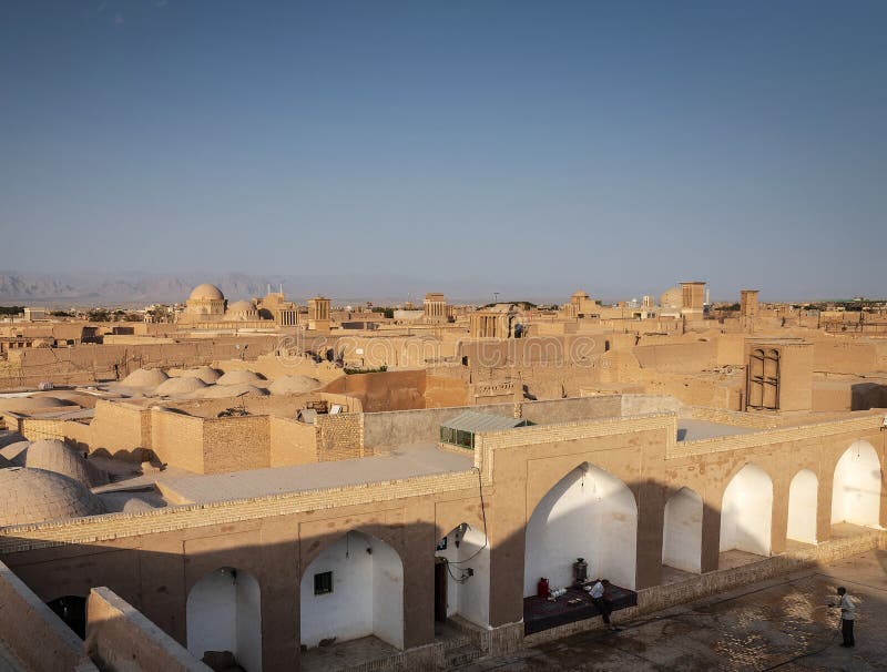 Rootops and Landscape View of Yazd City Old Town Iran Editorial Stock ...