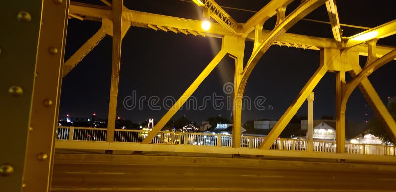 Downtown sactown stock image. Image of bridge, gold - 131642313