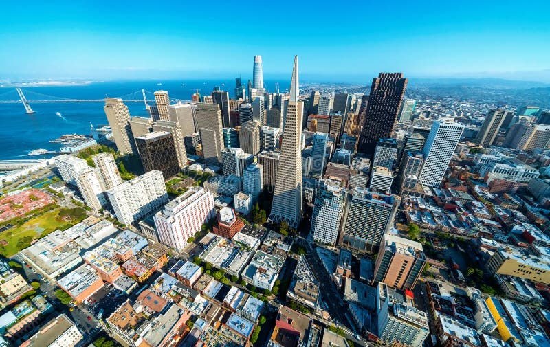 Downtown San Francisco Aerial View Stock Photo - Image of travel ...
