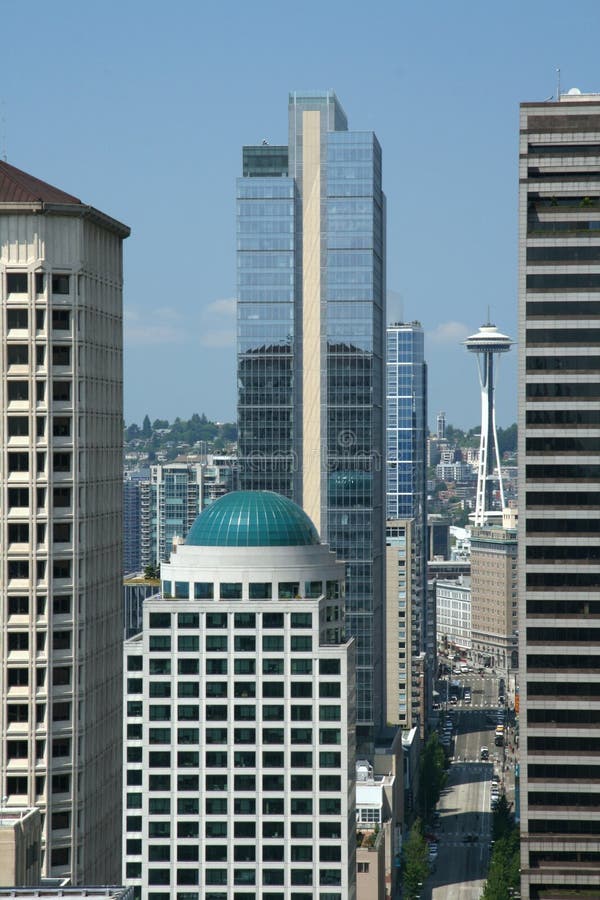 Downtown Seattle stock photo. Image of background, concrete - 10175050
