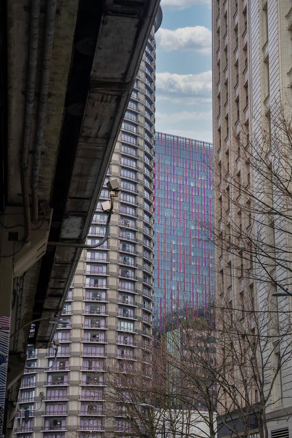 Downtown Seattle Cityscape with Modern and Older Architecture Stock ...