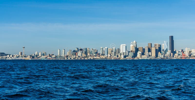 Downtown Seattle Landscape 6 Stock Photo - Image of city, water: 128440512