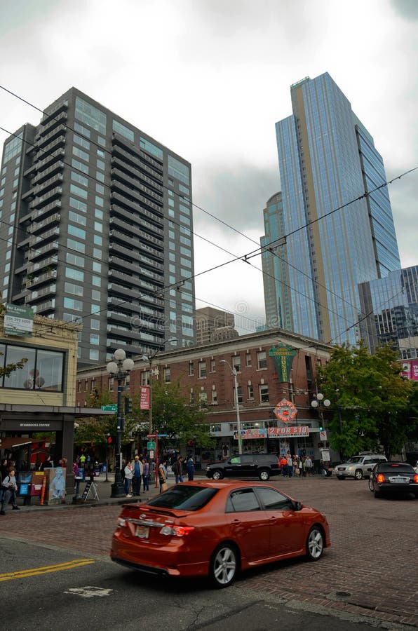 Downtown Seattle editorial stock image. Image of skyscraper - 59149174