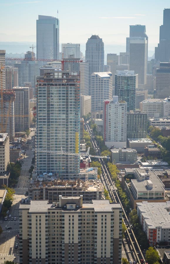 Downtown Seattle stock image. Image of downtown, architecture - 45619525