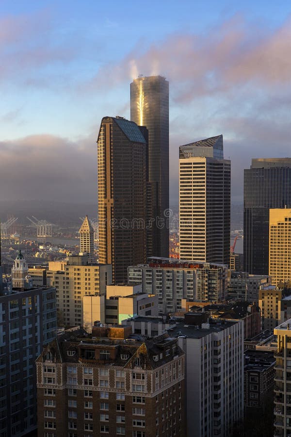 Downtown of Seattle Skyline Stock Photo - Image of district, northwest ...