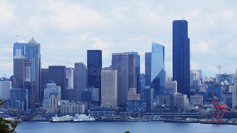 Downtown of Seattle, Washington on a Beautiful Day Editorial ...