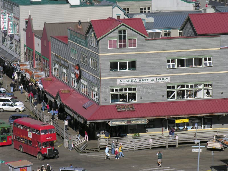 Alaska Downtown Ketchikan Shopping Editorial Image - Image of history ...