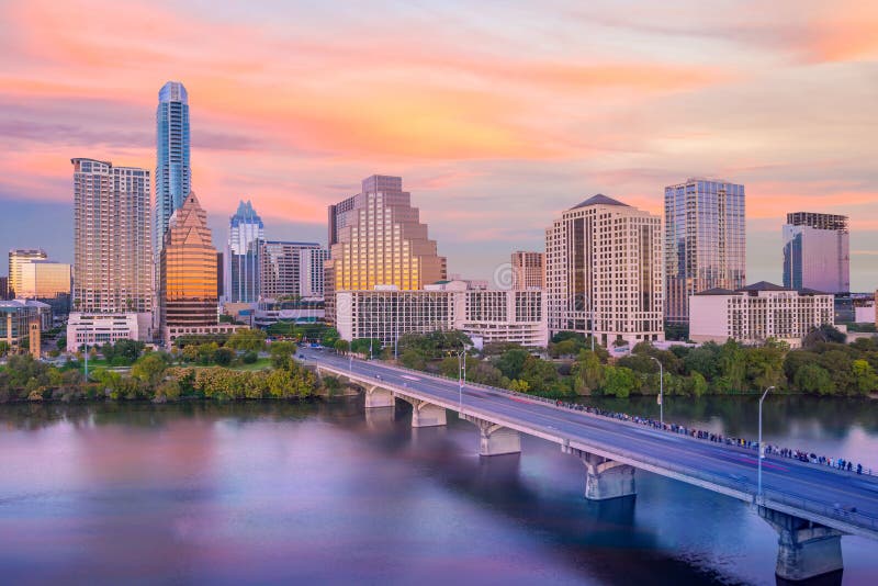 Downtown Skyline of Austin, Texas Stock Photo - Image of dusk ...