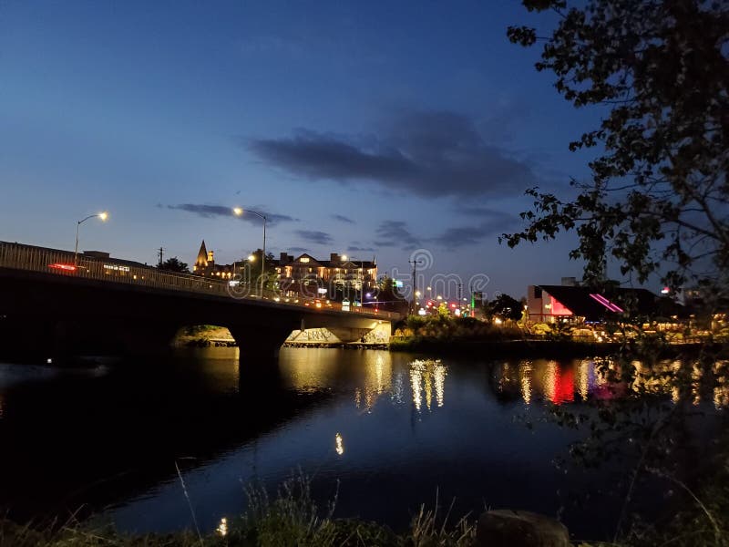 Downtown spokane wa stock image. Image of sunset, horizon - 256487033