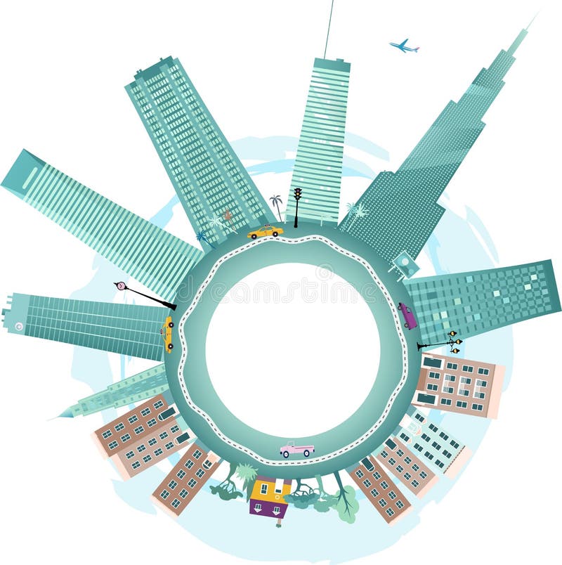 Fisheye City View Stock Illustrations – 65 Fisheye City View Stock ...