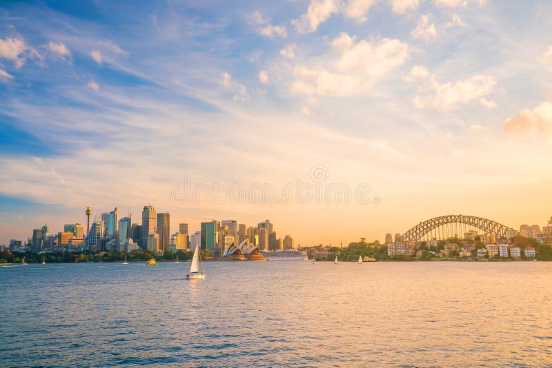Downtown Sydney skyline stock photo. Image of modern - 93004826