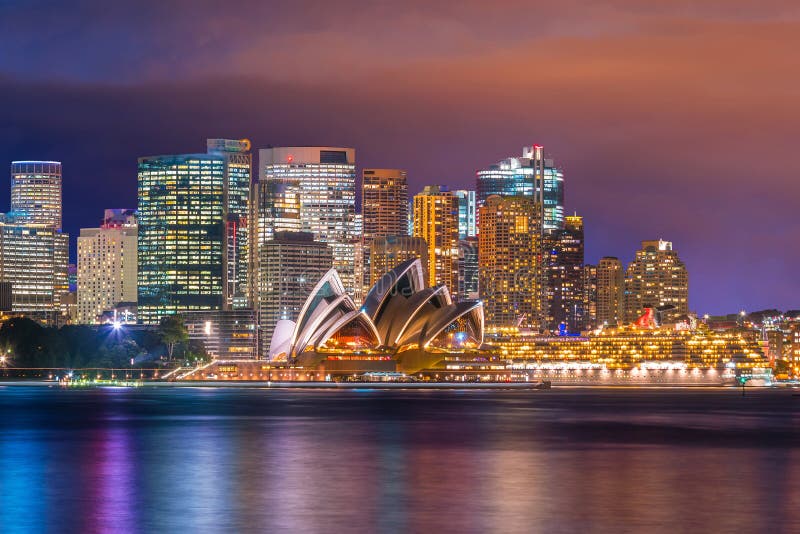 Downtown Sydney skyline editorial photography. Image of landscape ...