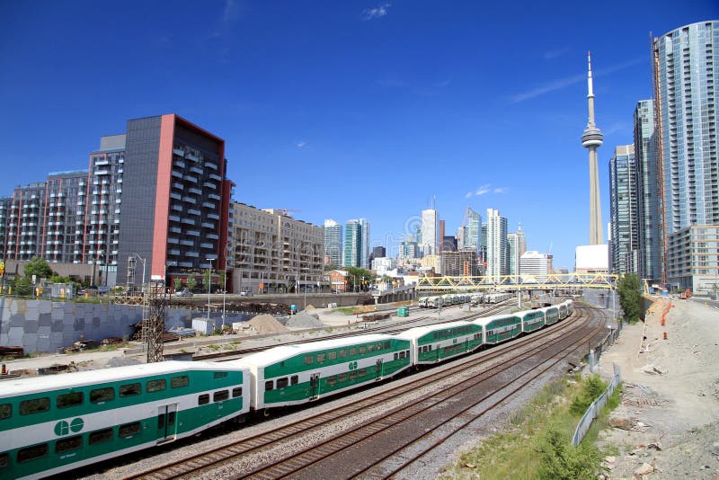 Downtown Toronto Railway and Train Editorial Stock Image - Image of ...
