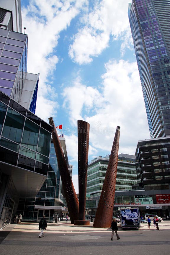 Downtown Toronto Square editorial stock image. Image of levels - 19585219