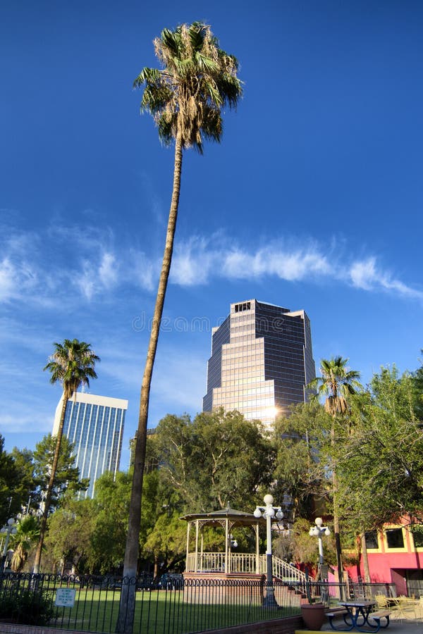 Downtown Tucson stock image. Image of skyscrapers, urban - 60578415