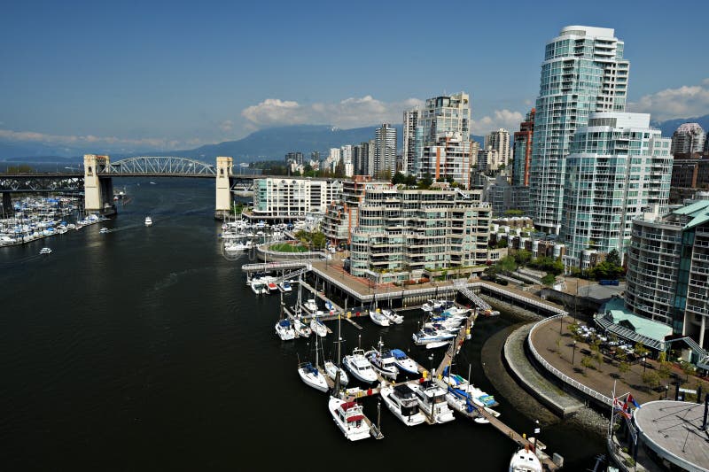 Downtown Vancouver Waterfront, BC, Canada Stock Image - Image of street ...