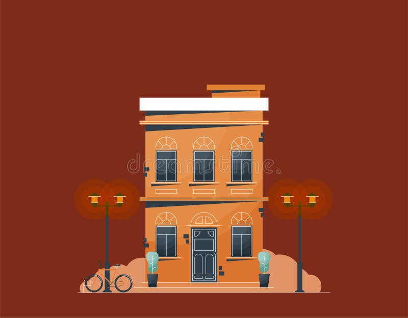 Downtown Vector Building Illustration Isolated on Background Stock ...