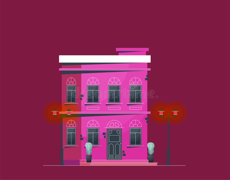 Downtown Vector Building Illustration Isolated on Background Stock ...