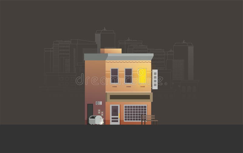 Downtown Vector Building Illustration Isolated on Background Stock ...