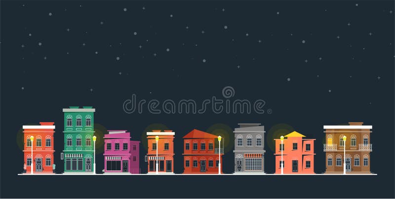 Downtown Vector Building Illustration Isolated on White Background ...